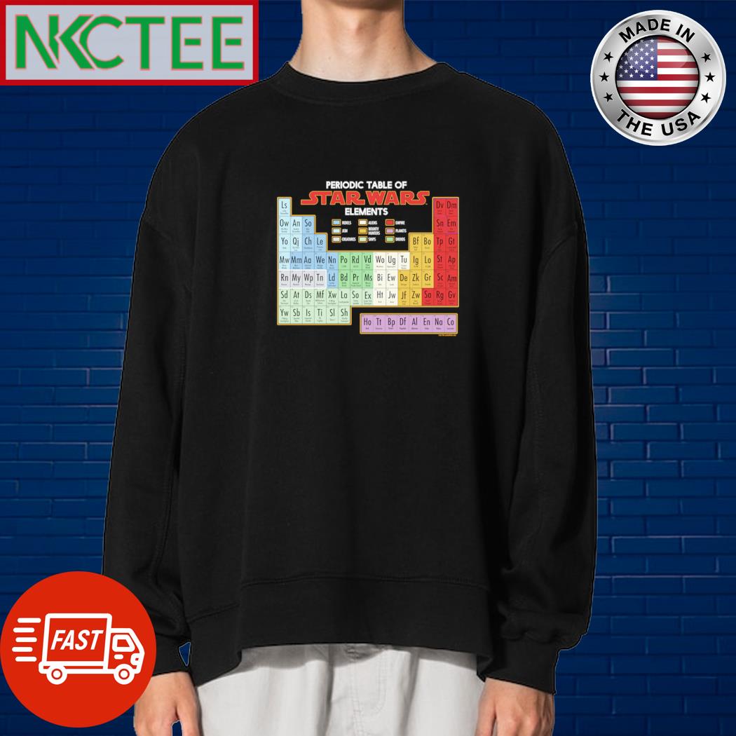 Periodic Table Of Elements Star Wars shirt, hoodie, sweatshirt, ladies ...