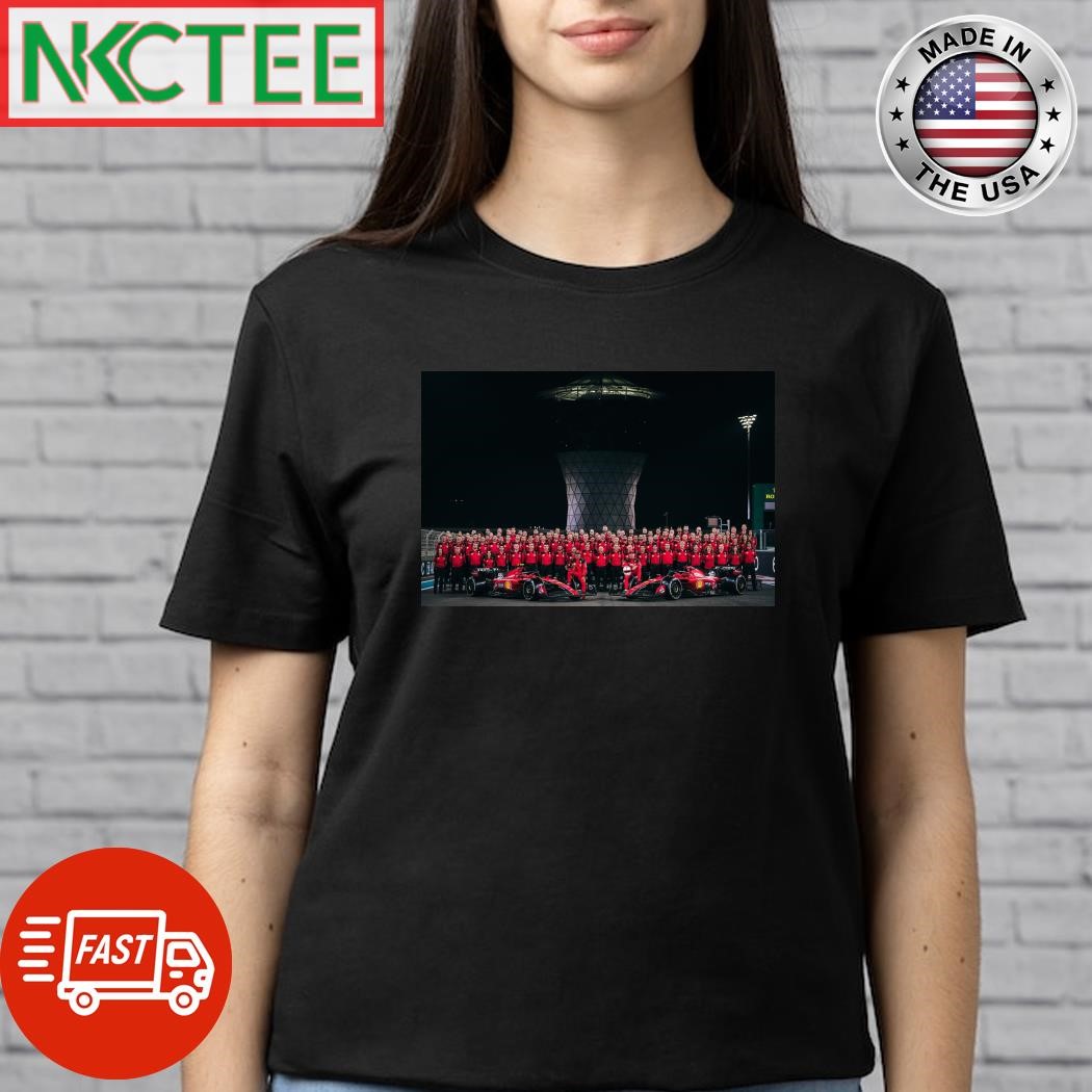 2023 Trackside Team Photo Abu Dhabi Scuderia Ferrari F1 car shirt ...