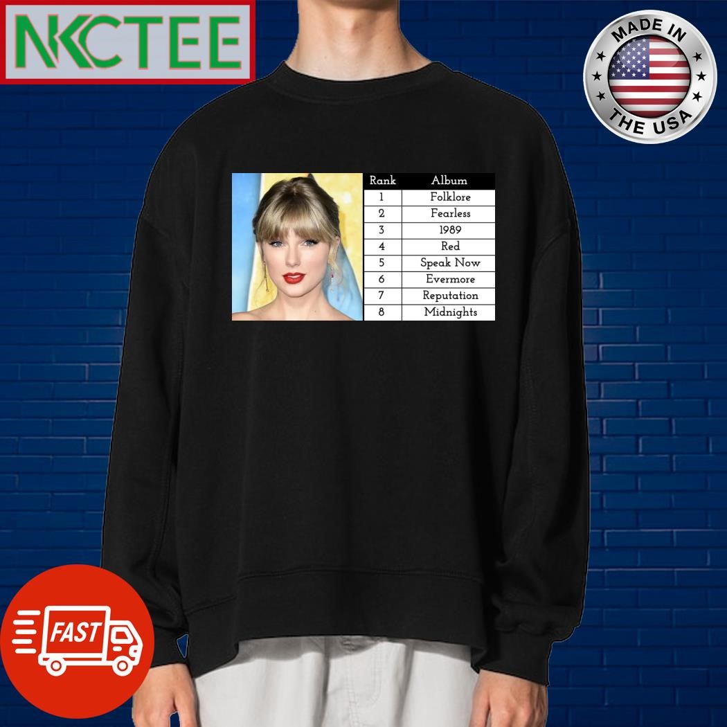 Taylor album sorter How to rank your favourite albums in order shirt ...