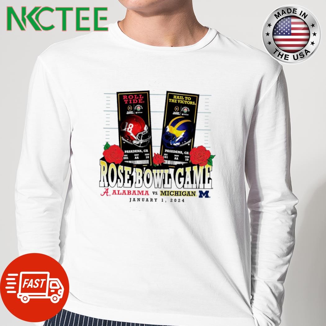 Michigan Wolverines vs. Alabama Crimson Tide Rose Bowl game january 1 ...