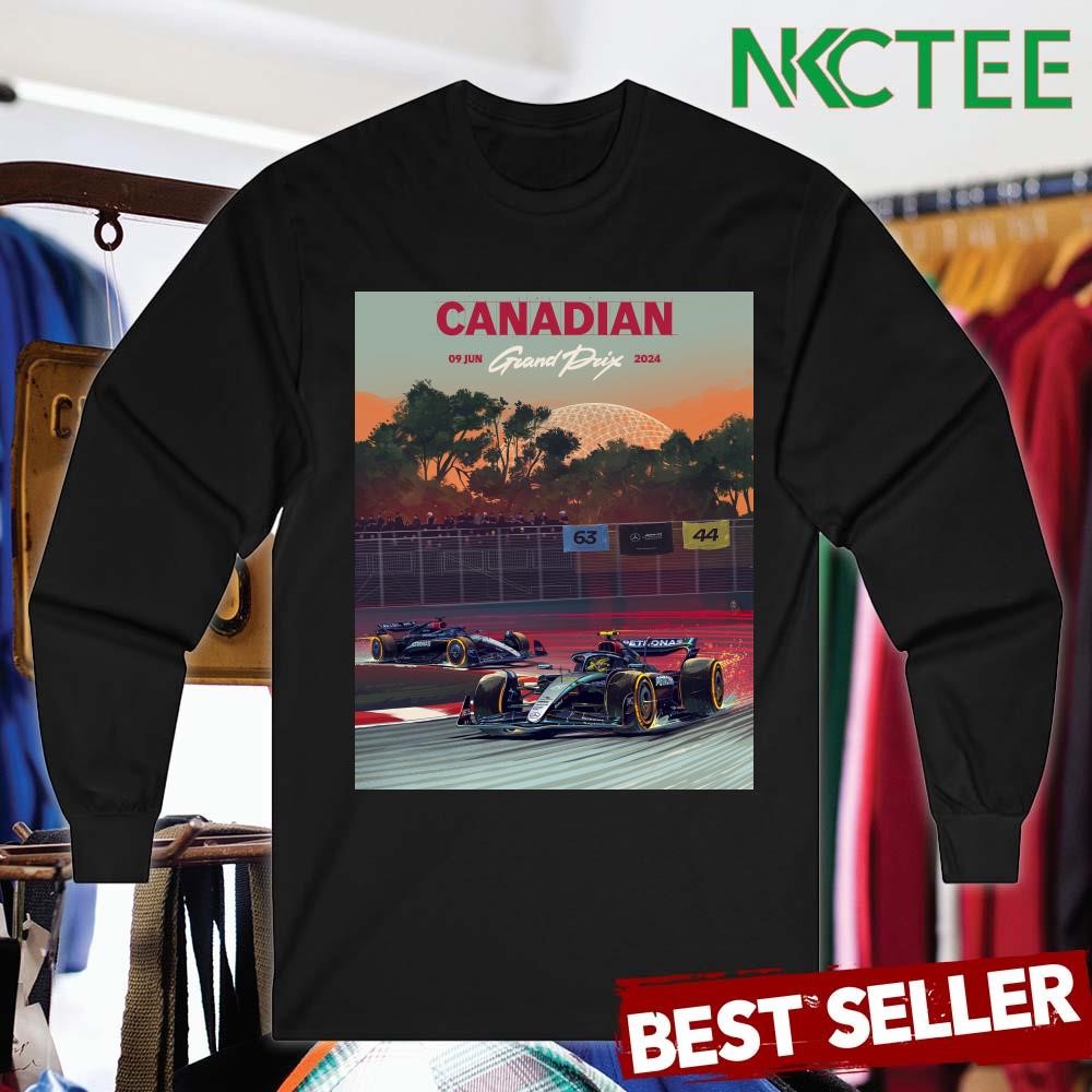 Mercedes poster for 2024 Canadian Grand Prix F1 car shirt, hoodie, sweatshirt, ladies tee and ...
